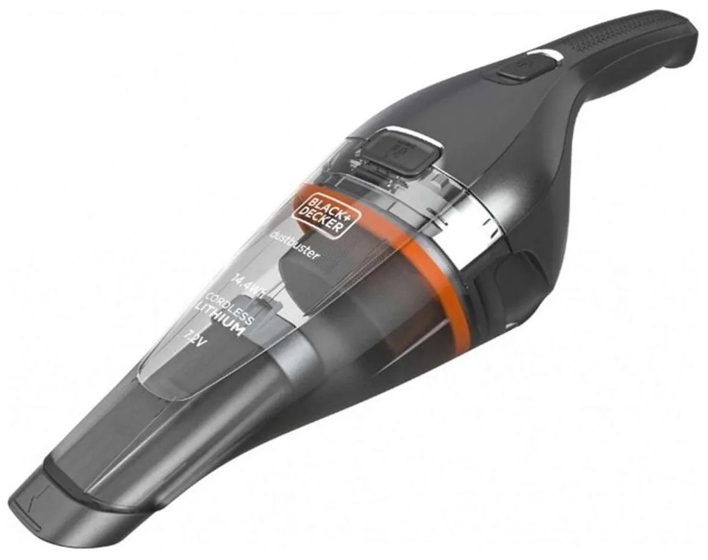 BLACK+DECKER - 7,2V AKU ruční vysavač, nabíjecí stanice, tmavě šedá/chrom NVC220WC-QW