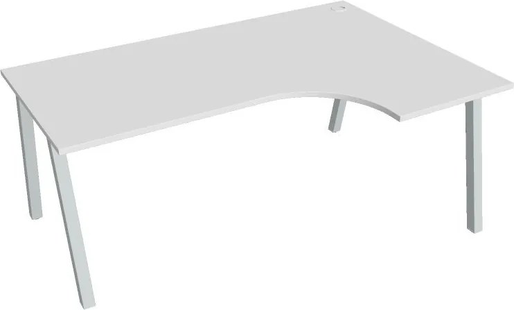 Kancelářský stůl Ergo levý Hobis UEA 180060L, deskaakát, černá černá