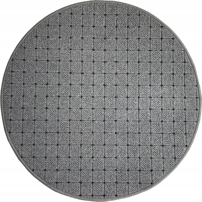 120x120 (průměr) kruh Kusový koberec Udinese šedý kruh