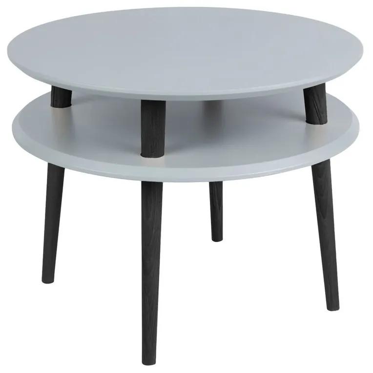Ragaba Konferenční stolek Iram Small, 57x57x45 cm, tmavě šedá/černá