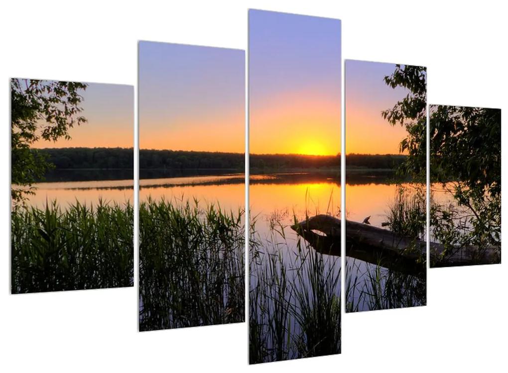 Obraz jezerní krajiny (150x105 cm)