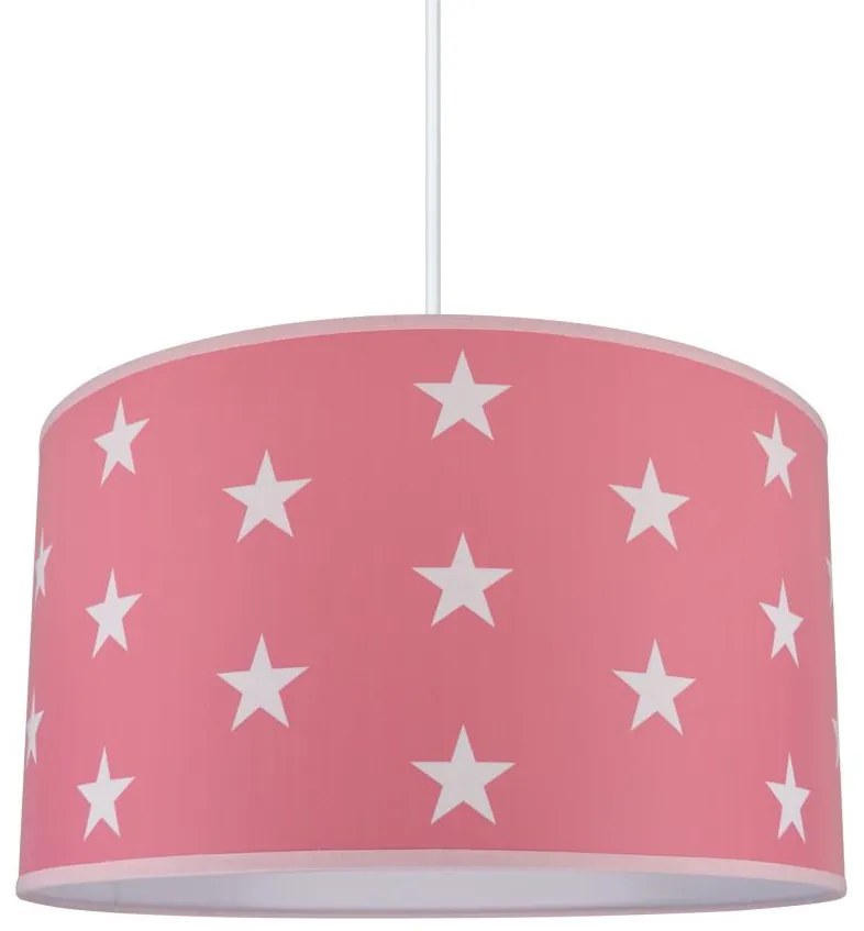 LAMPDAR Dětský lustr STARS PINK 1xE27/60W/230V SA0926