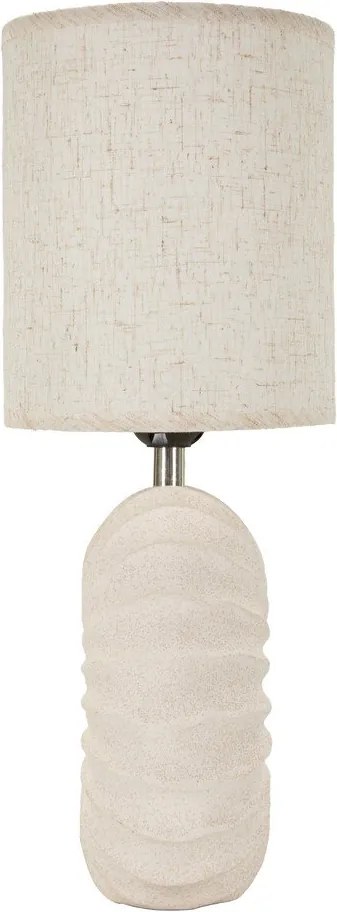 Krémová keramická stolní lampa s textilním stínidlem (výška 40 cm) Anemone – Mauro Ferretti