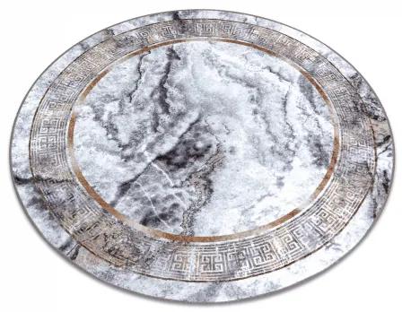 Dywany Luszczow Dětský kusový koberec MIRO 51199.805 pratelný kulatý  Mramor, řecký protiskluz, šedá / zlatý Rozměr koberce: 80 cm KRUH