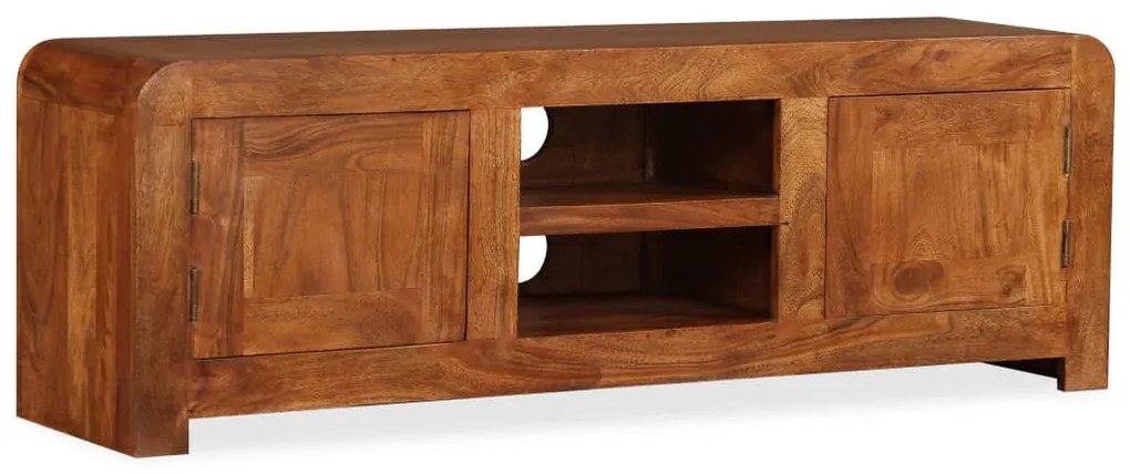 TV stolek masivní dřevo s medovým povrchem 120 x 30 x 40 cm