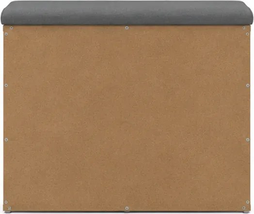 skříňka na boty, botník s polstrováním, lavice, sedací, police, dřevo/látka, 52x84x32 cm, dub artisan/šedá, Dekorino BS20260027