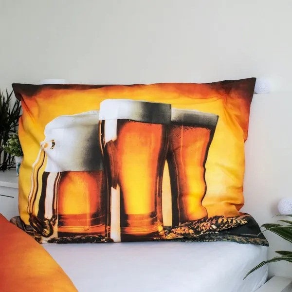 Jerry Fabrics Povlečení fototisk Pivo 140x200, 70x90 cm