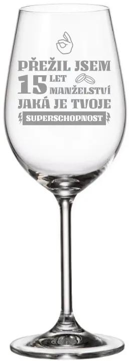 Dekorant Skleničky k výročí na víno SUPERSCHOPNOST