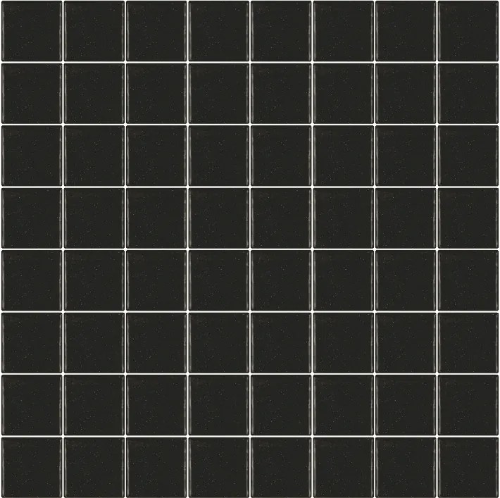 Hisbalit Skleněná mozaika černá Mozaika 101C LESK 4x4  4x4 (32x32) cm - 40101CLH