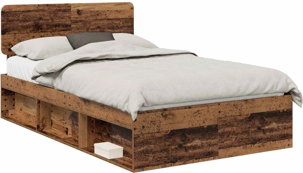 Rám postele Staré dřevo 120 x 190 cm Masivní borové dřevo 3412112