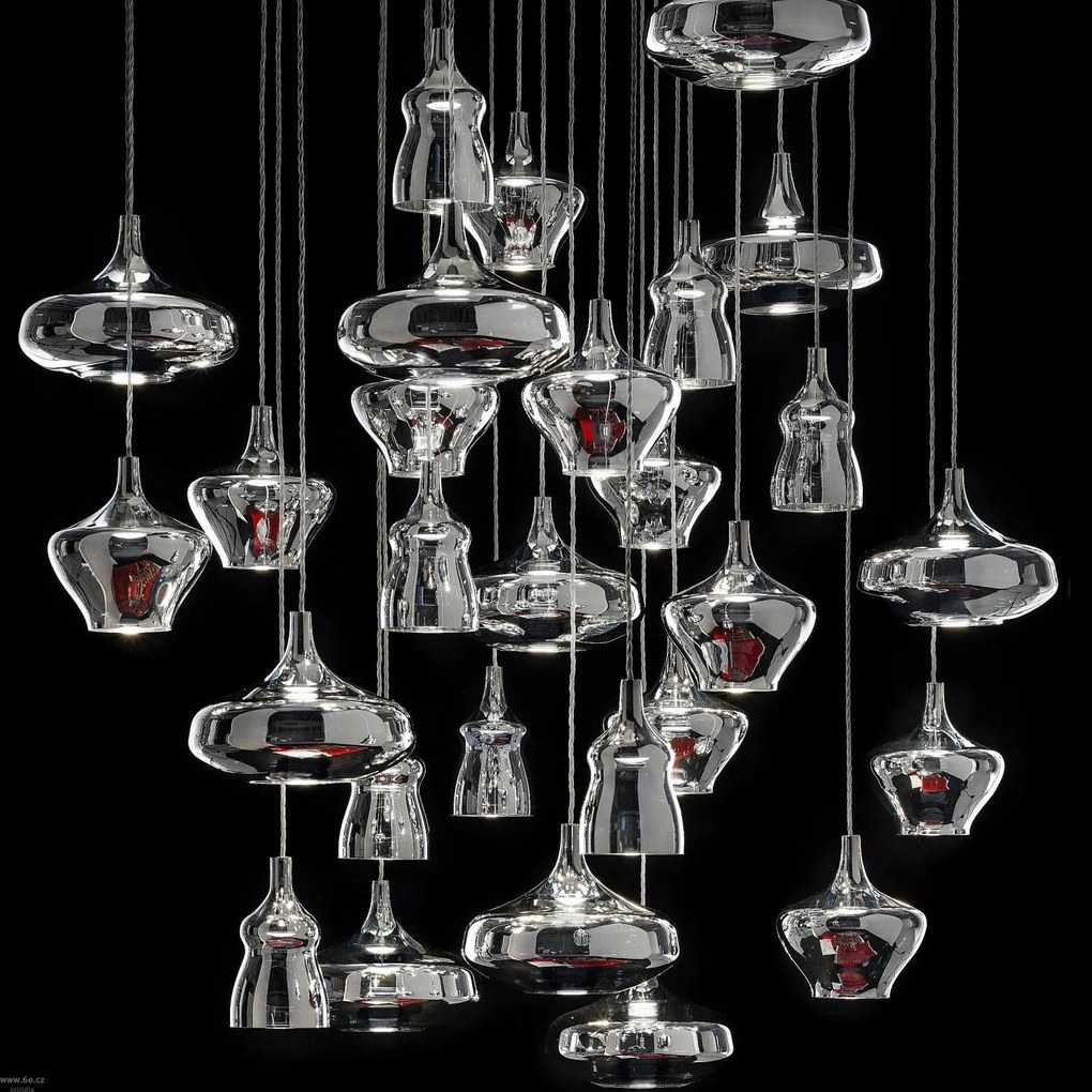 Studio Italia Design 154009 Nostalgia large crystal, závěs z čirého skla, 12W LED 2700K, prům. 28cm Nostalgia large crystal, závěs z čirého skla, 12W LED 2700K, prům. 28cm