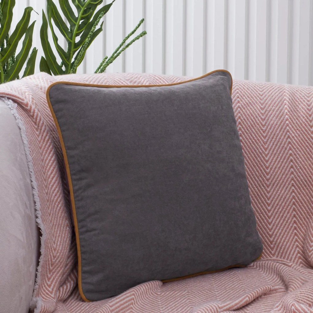 DEKORAČNÍ POVLAK NA POLŠTÁŘ PANBIY 40X40 CM ŠEDÁ