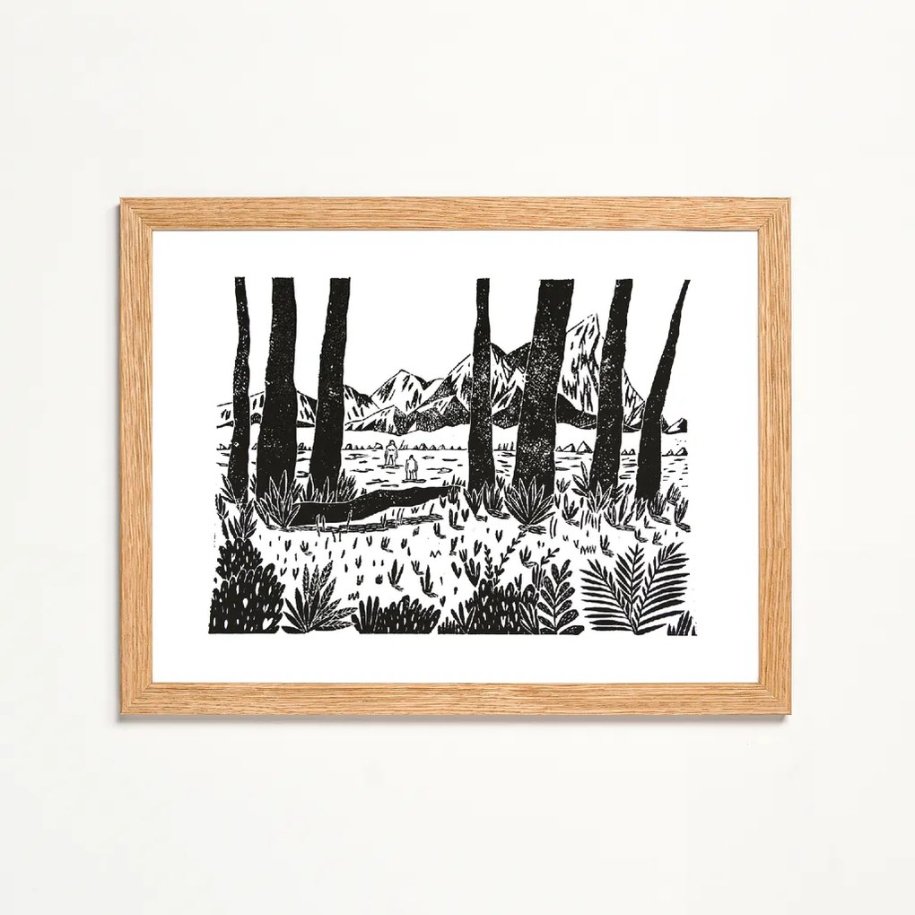 Pavla Baštanová | Koupání Rám: Černý, Velikost: 30 x 40 cm