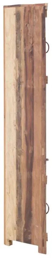 furniture-nabytek.cz - Masivní rohová vysoká skříň Samira z recyklovaného dřeva, lakovaná, hnědá – 65×30×185 cm