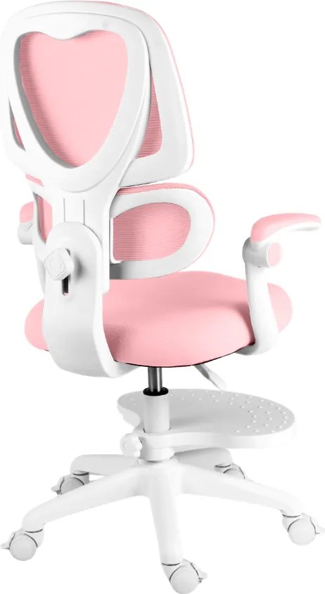 Dětská otočná židle Neoseat JUNI 023 — látka, pratelný potah, růžová