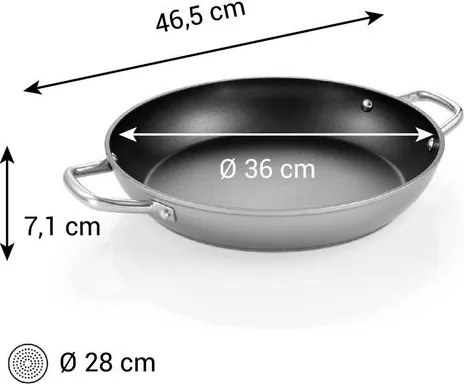 TESCOMA Pánev GrandCHEF+ ø 36 cm, 2 úchyty