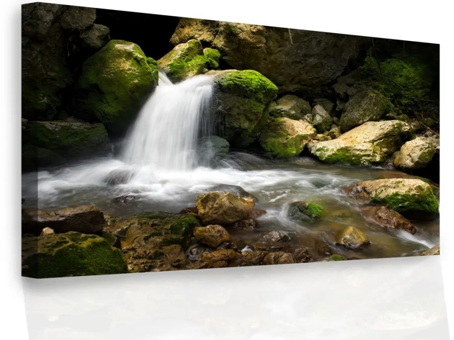 Obraz- vodopád v krajině (90x60 cm) - InSmile ®