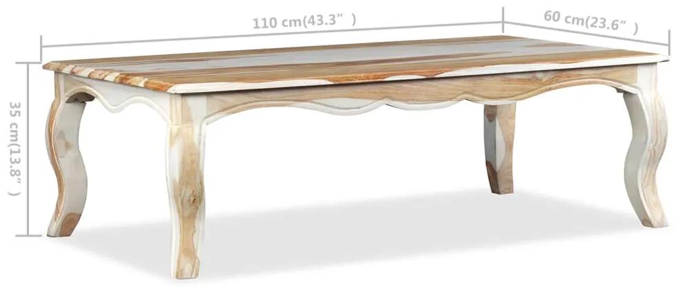 Konferenční stolek, masivní sheesham, 110x60x35 cm