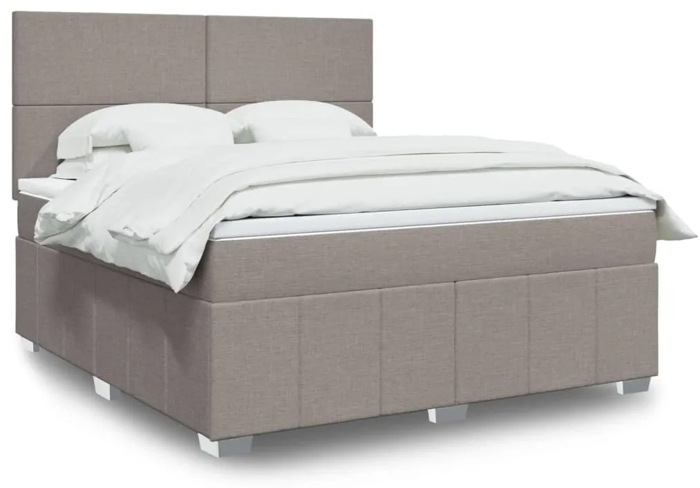 Box spring postel s matrací taupe 180x200 cm textil 3291744