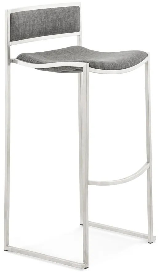 Moderní barová židle Hunter šedá
