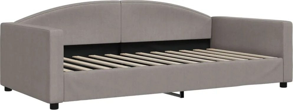 Válenda s přistýlkou a zásuvkami taupe 100 x 200 cm textil 3197250