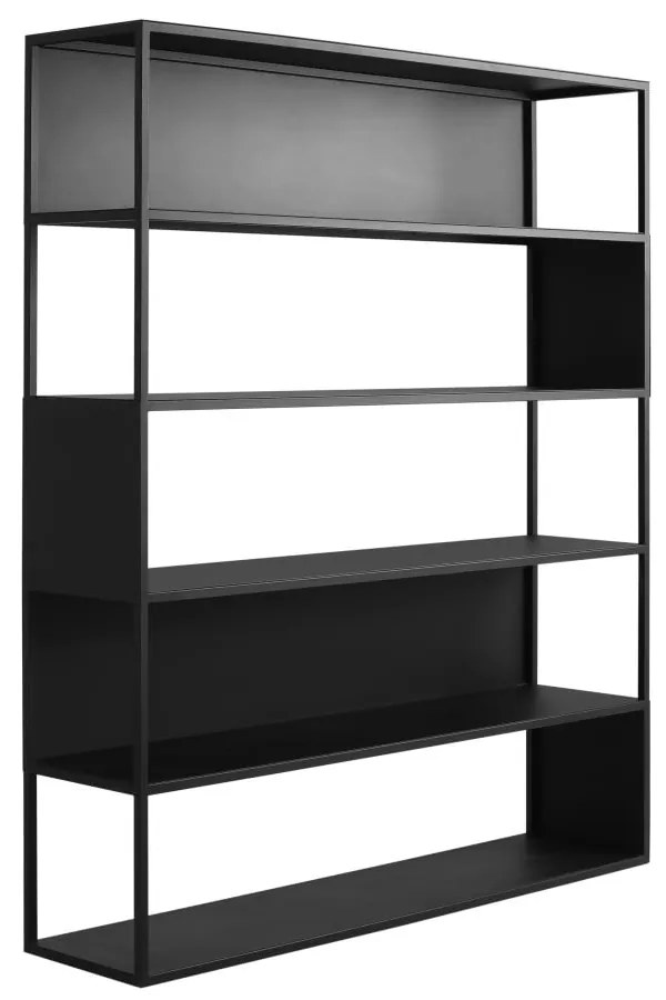 Černá knihovna Custom Form Hyllermetal, 150 x 180 cm