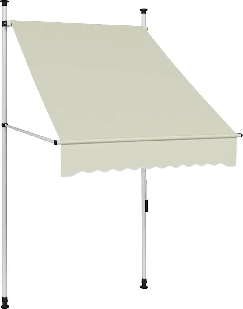 Ručně zatahovací markýza 100 cm krémová 145833