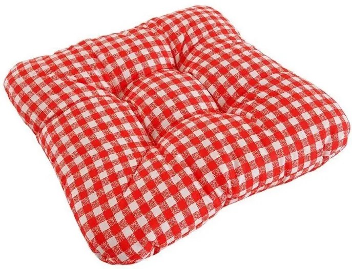 Sedák na židli Soft canafas červený