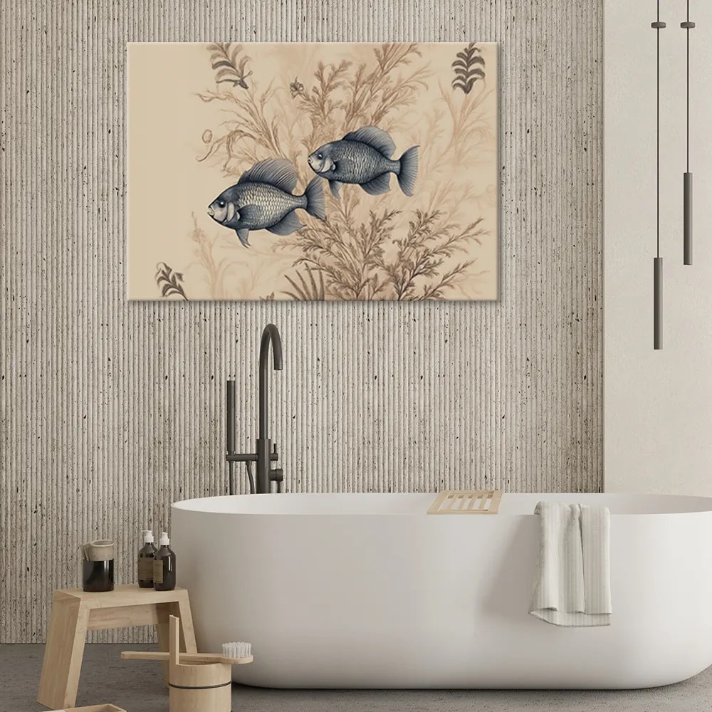 Gario Obraz na plátně Vodní rostliny a ryby Rozměry: 60 x 40 cm