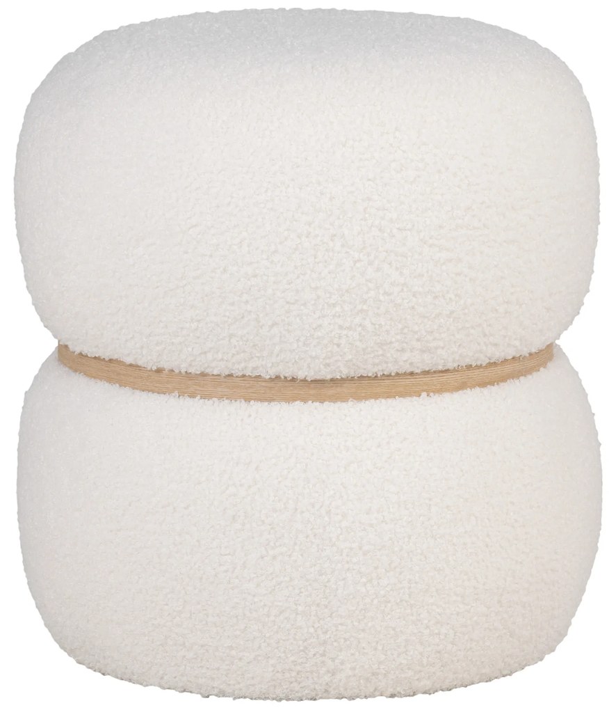 House Nordic Bílý pouf MILFORD 1501221