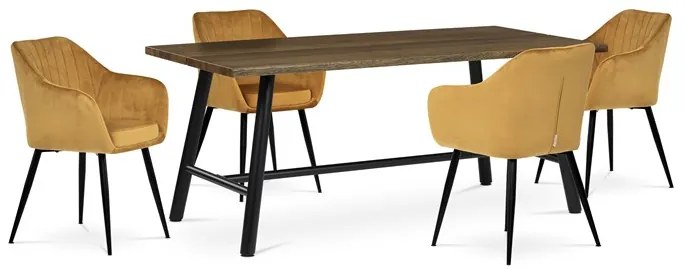 Autronic Jídelní stůl TABLON (180x90 cm / 220x90 cm) — masiv, hnědá 220 x 90 cm