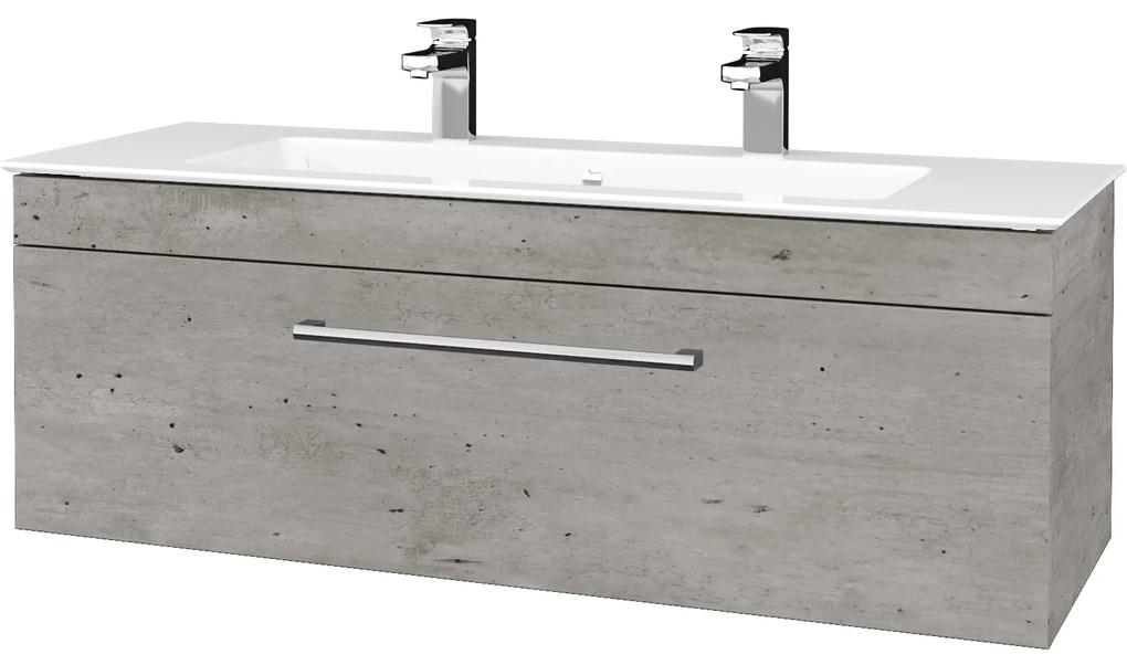 Dřevojas Koupelnová skříň ASTON SZZ 120 Varianta: N01 Bílá lesk / Úchytka T01 / L04 Béžová vysoký lesk