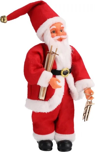 Vánoční dekorace Santa Claus bílá / červená 40 cm