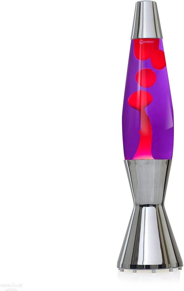 Mathmos S169W + TEL1204 Astrobaby, originální lávová lampa, 1x28W, fialová s červenou lávou, 43cm