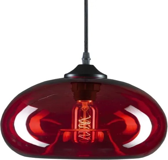 Lustr - závěsná lampa LONDON LOFT 3 červená