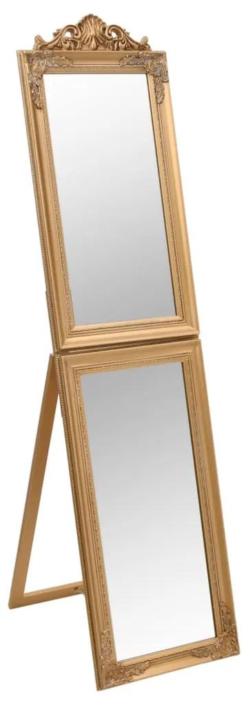 351525 vidaXL Volně stojící zrcadlo zlaté 45 x 180 cm