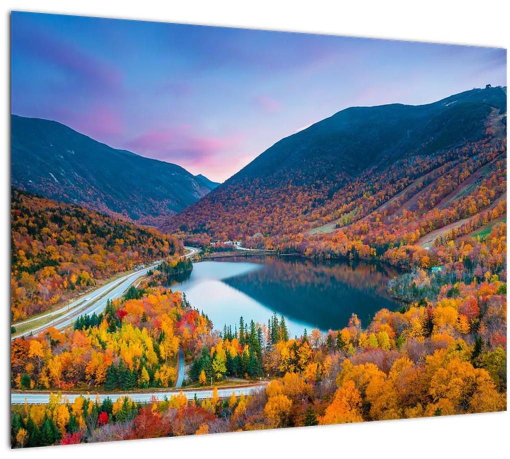Skleněný obraz - White Mountain, New Hampshire, USA (70x50 cm)