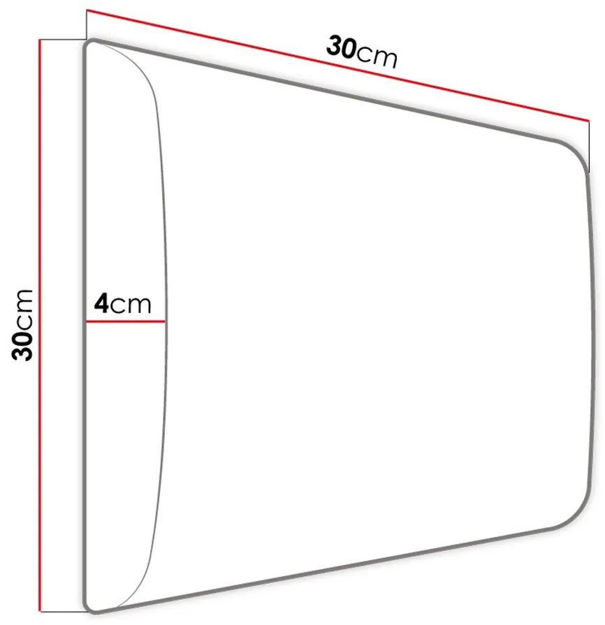 Čalouněný nástěnný panel 30x30 PAG - zelená