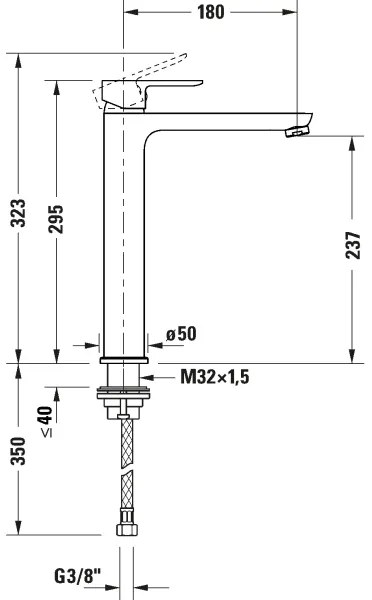 Duravit DC1043002010 - Umyvadlová baterie D-CODE lesklý chrom