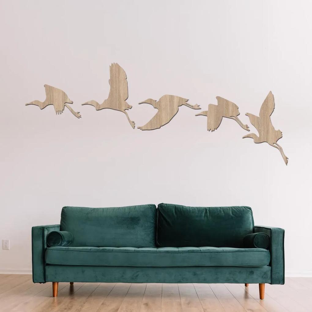 dřevo života Dřevěná dekorace létajících Labutí Rozměry (cm): Menší, Barevný vzor: Buk