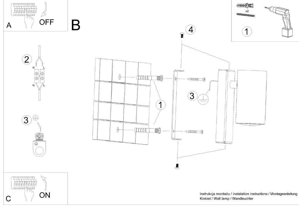 Nástěnné svítidlo Utti, 1x černé kovové stínítko