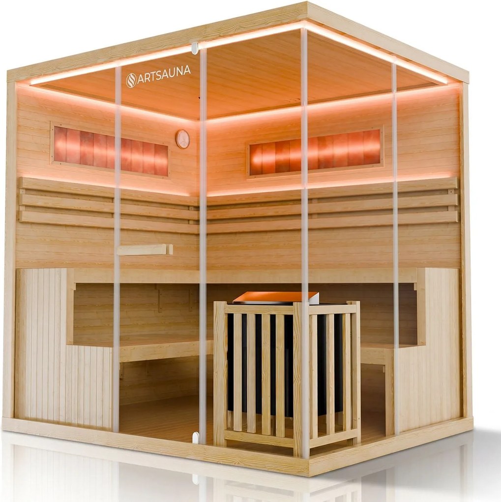 Artsauna Finská sauna Vantaa, přírodní Velikost: 160 cm, Počet osob: 3