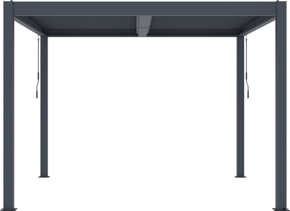 Bioklimatická pergola G21 Austin Premium 3x3 m, antracitová hliníková