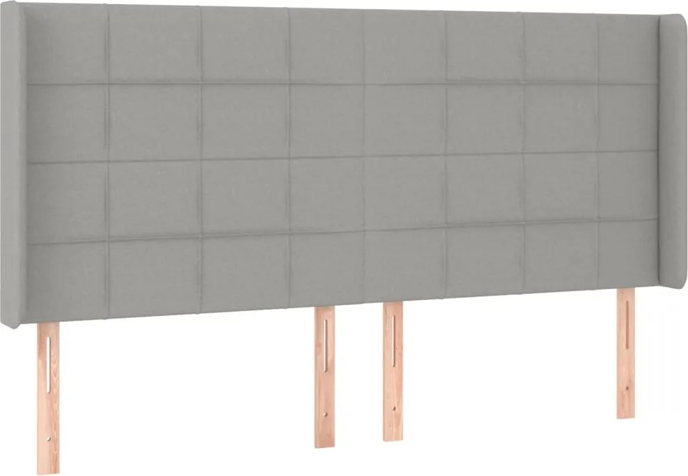 Box spring postel s matrací a LED světle šedá 180x200 cm textil 3138893