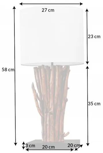 Noble Home Přírodní stolní lampa Euphoria 60 cm