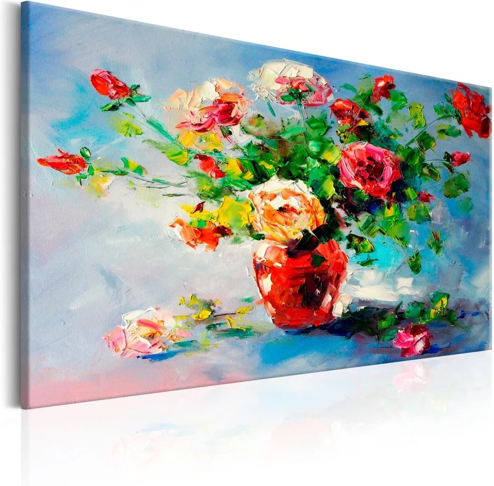 Ručně malovaný obraz - Beautiful Roses - 90x60