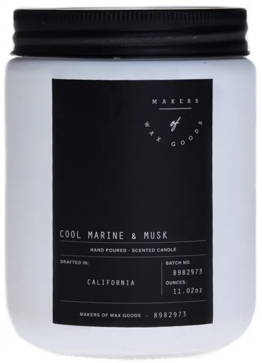 Makers of Wax Goods Vonná svíčka ve skle Mořská Svěžest a Mošus- Cool Marine&Musk, 11oz