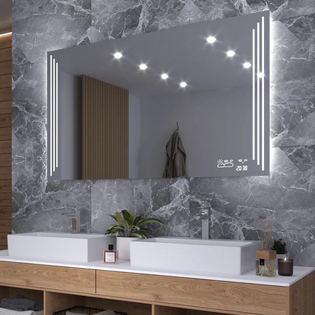 Zrcadlo do koupelny s LED osvětlením M18