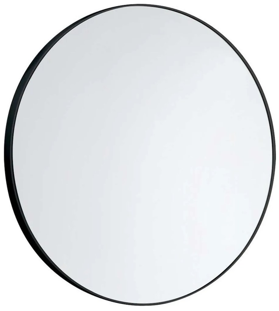 Aqualine - Zrcadlo, průměr 60 cm, černá 6000