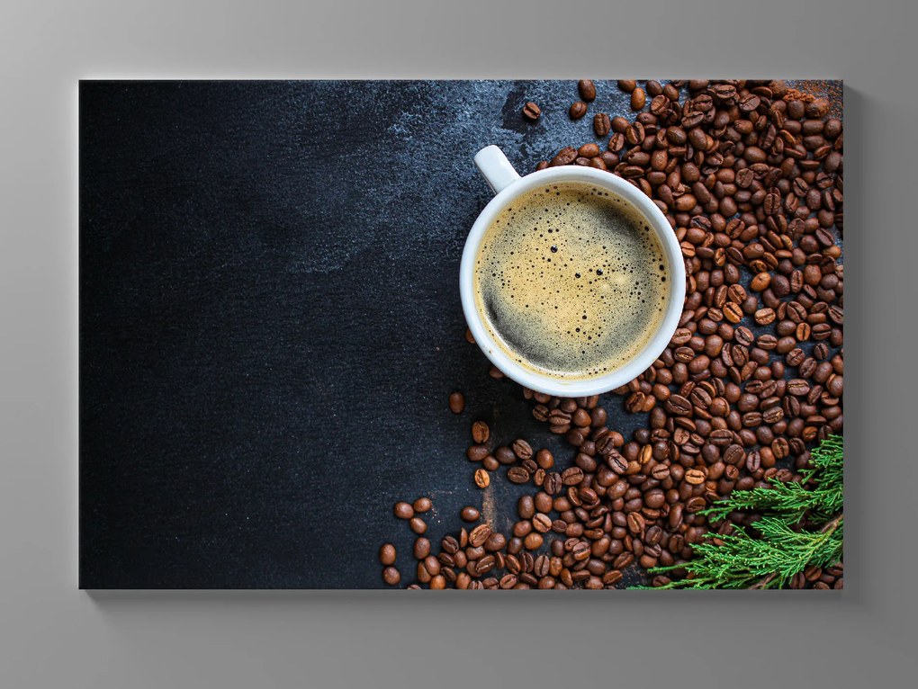 Liox Obraz černá káva Rozměr: 150 x 100 cm